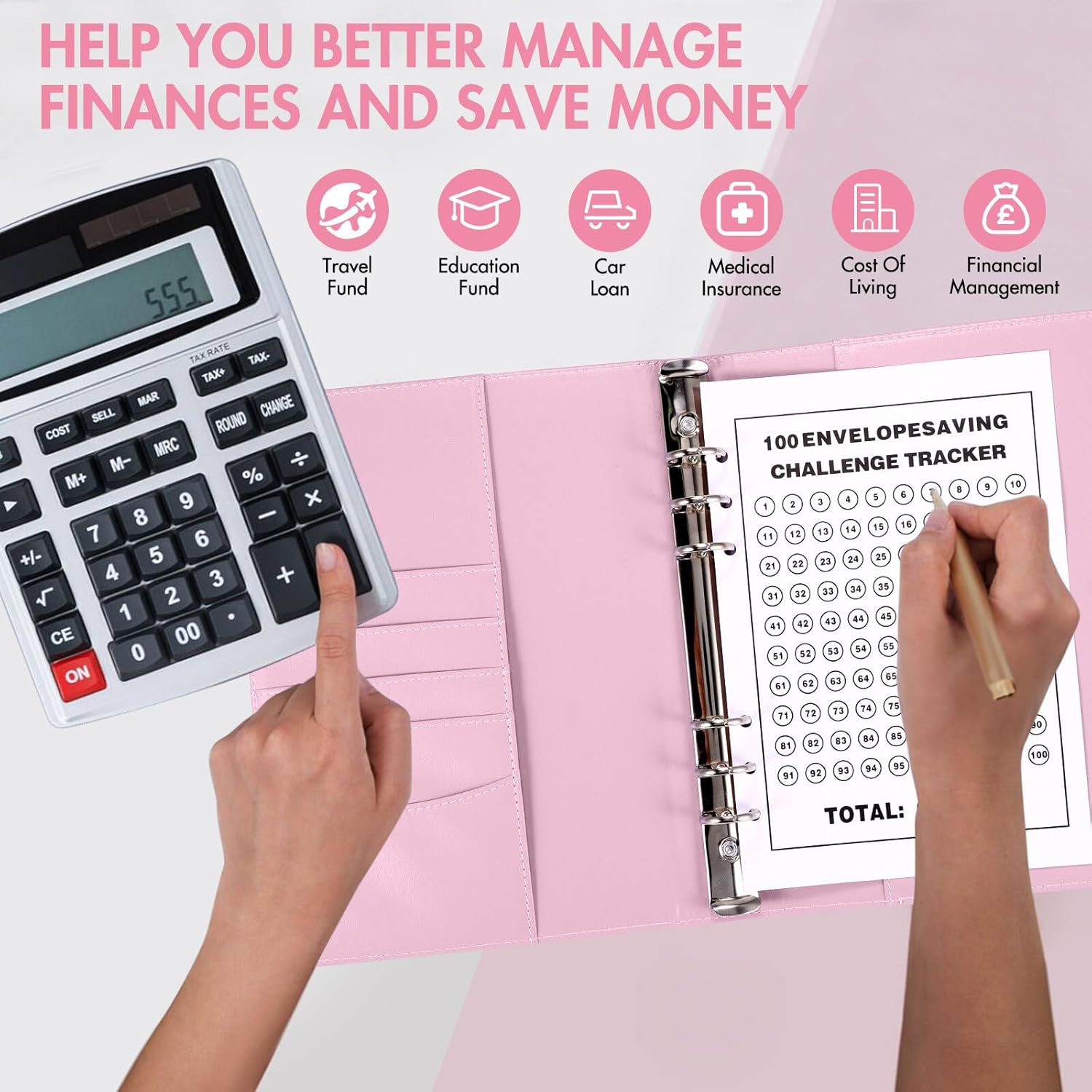 TRAHOO-100 Envelopes Money Saving Challenge Binder, Savings Challenges ...