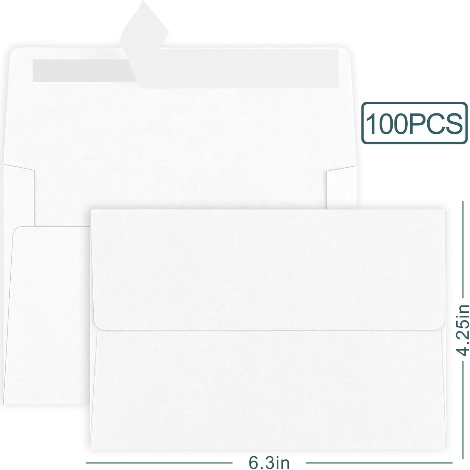TRAHOO-100 Pack 4x6 Envelopes, A4 White Envelopes Self Seal, Printable ...