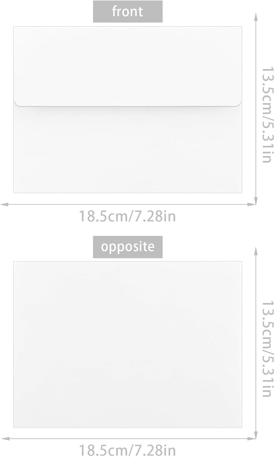 TRAHOO-100 Pack 5x7 Envelopes for Invitations, A7 Envelopes White Self ...