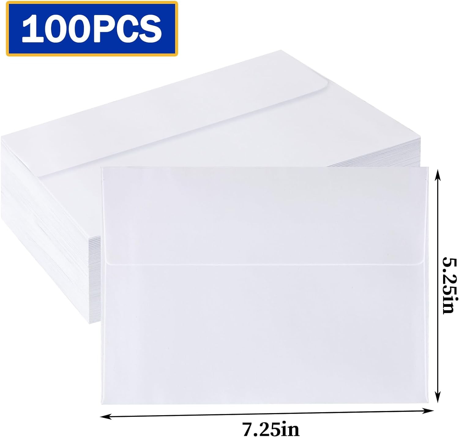 TRAHOO-100 Pack 5x7 Envelopes for Invitations, A7 Printable White ...