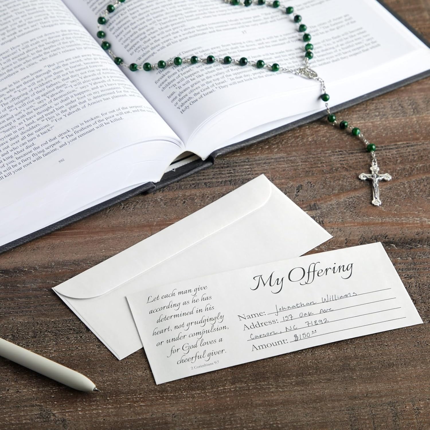 TRAHOO-100 Pack Church Offering Envelopes for Tithe Donation (White ...