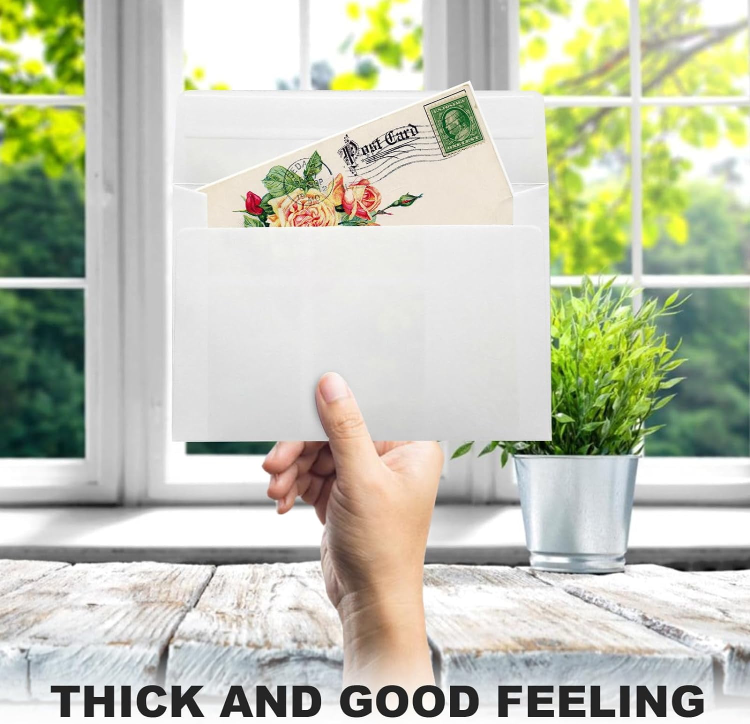 TRAHOO-100 Packs White A2 Envelopes,4.4 x 5.75 Envelopes,A2 Envelopes ...