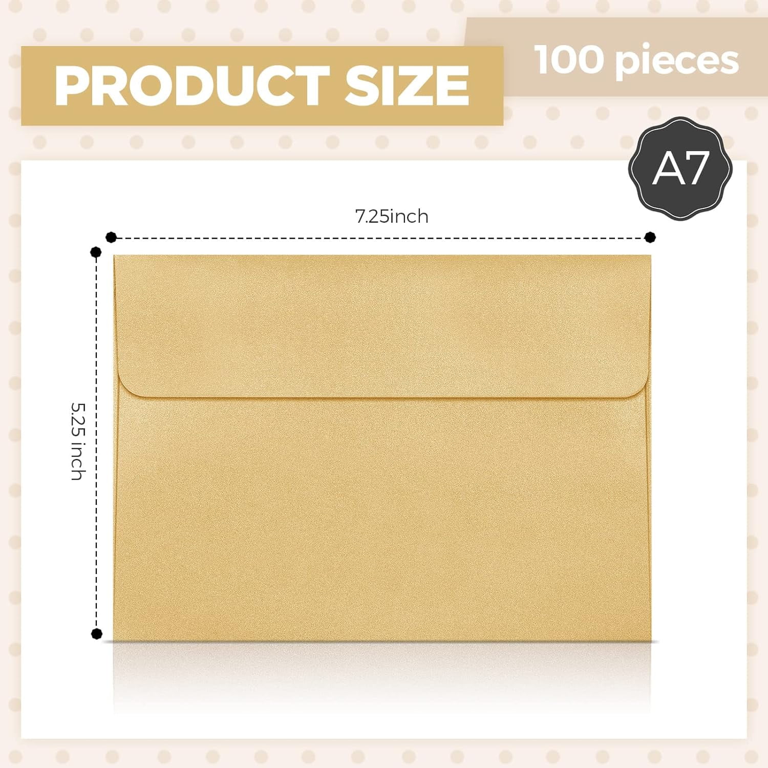 TRAHOO-100 Pcs 5x7 Metallic Invitation Envelopes for 5 x 7 Cards ...