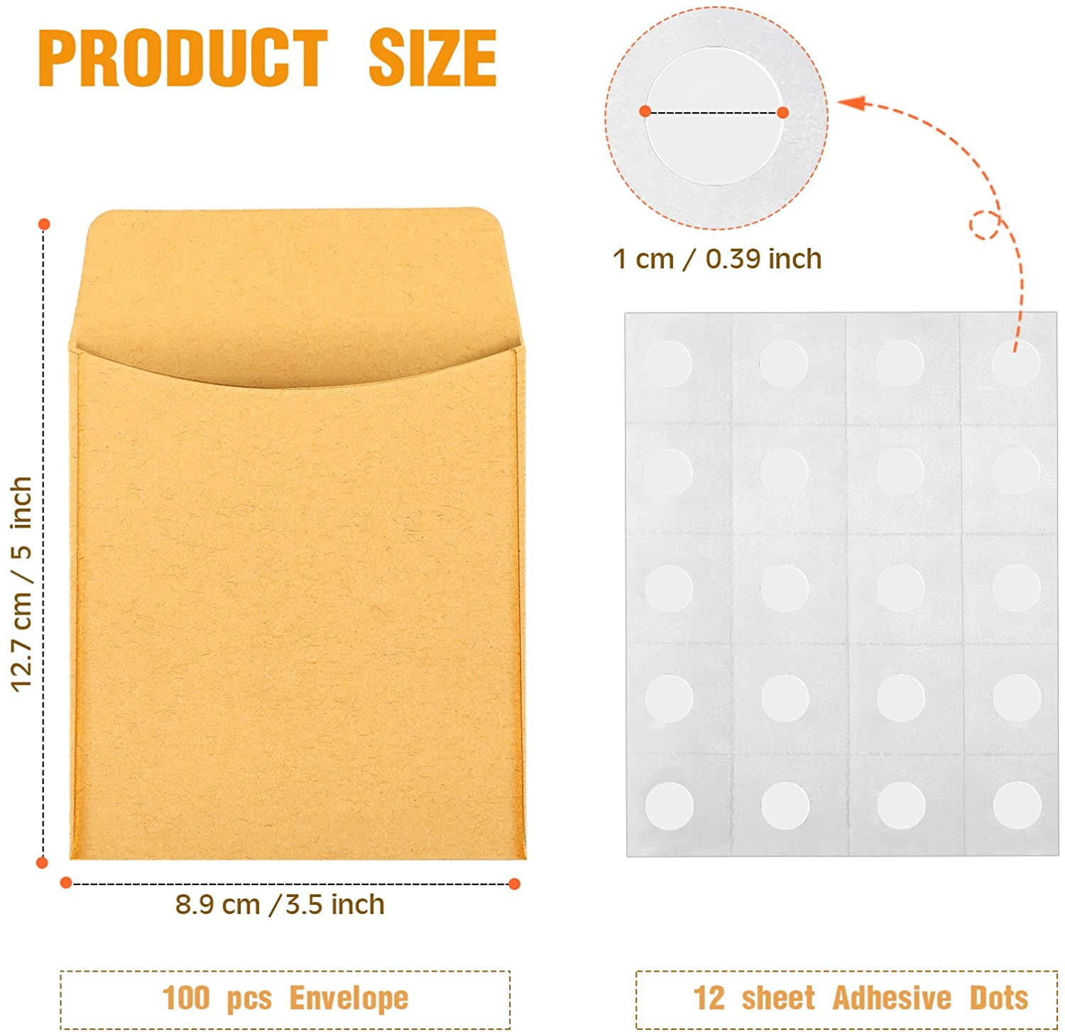 TRAHOO-100 Pieces Library Card Envelope Colorful Small Packet Envelope ...