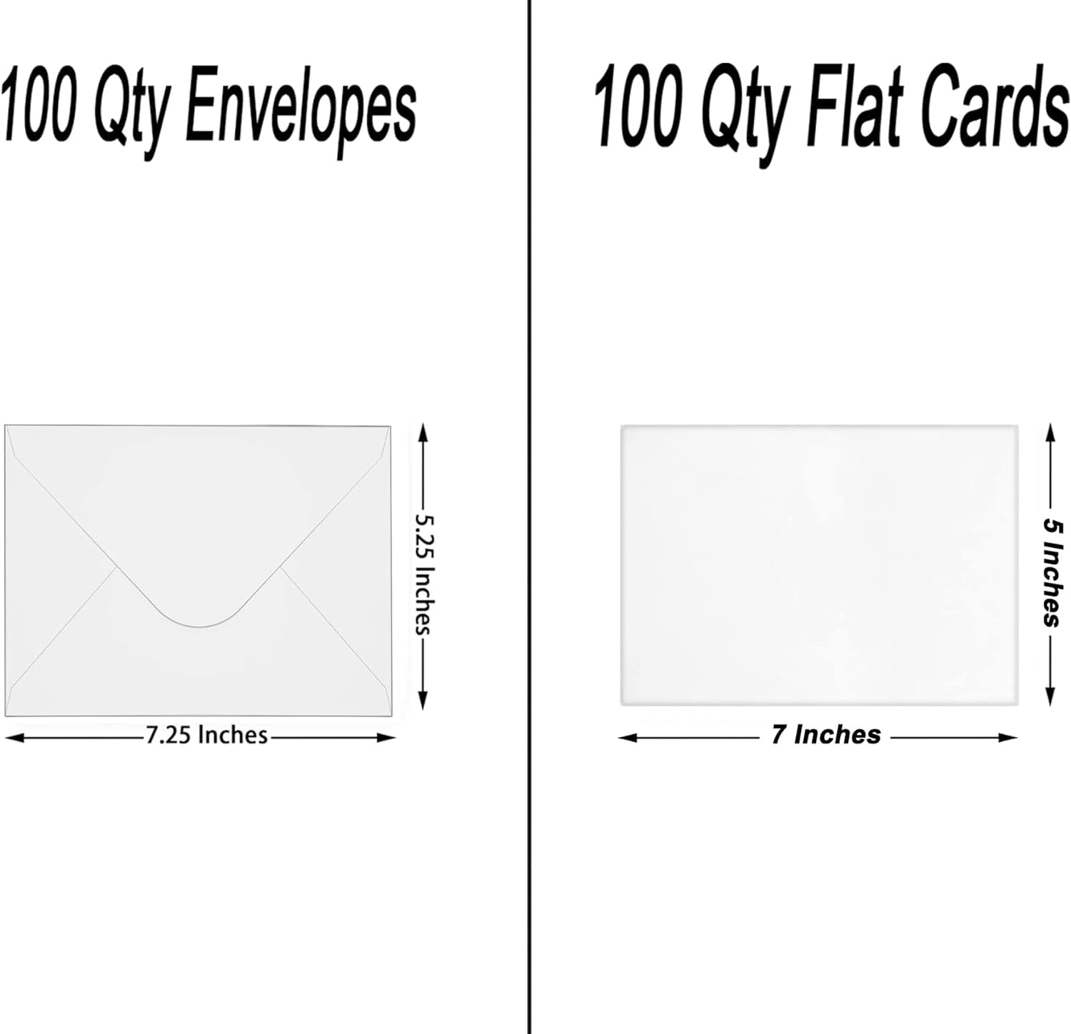 TRAHOO-100 Qty 5.25 x 7.25 inches Printable A7 Invitation Envelopes ...