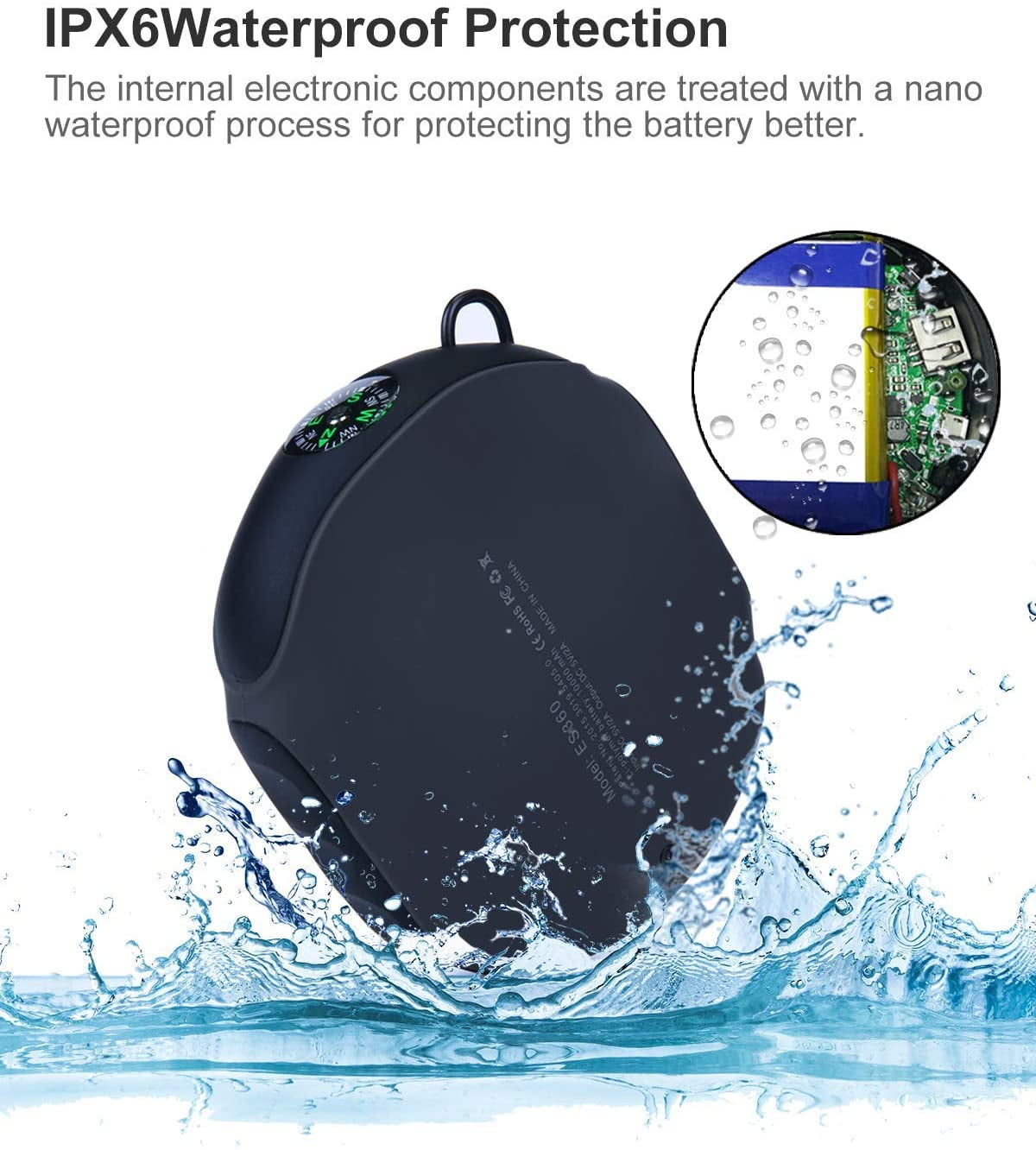 TRAHOO-10000mAh Waterproof Power Bank, High Speed Outdoor Waterproof ...