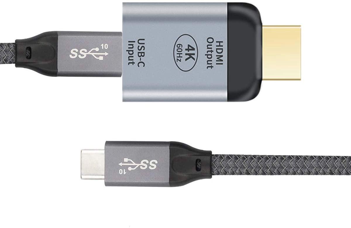 TRAHOO-10Gbps 100W Cable USB-C Type C Female Source to HDMI Sink HDTV ...