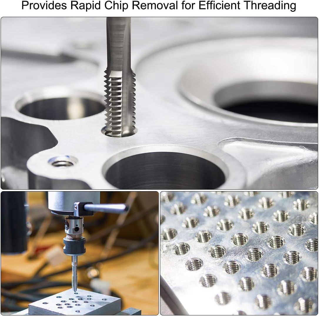 TRAHOO-10PCS Mini Machine Hand Taps Set, M1 to M3.5 Straight Fluted ...