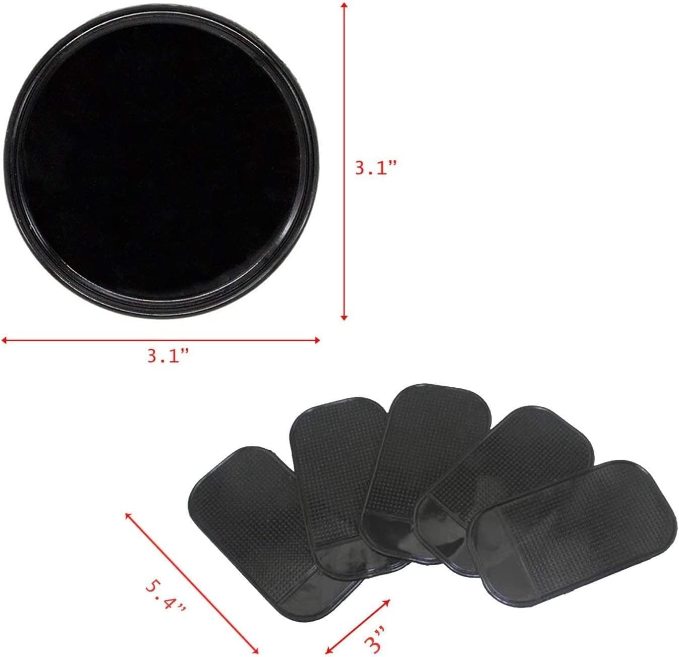 TRAHOO-10pack Removable Silicone Sticky Anti-Slip Gel Pads Magic Gel ...