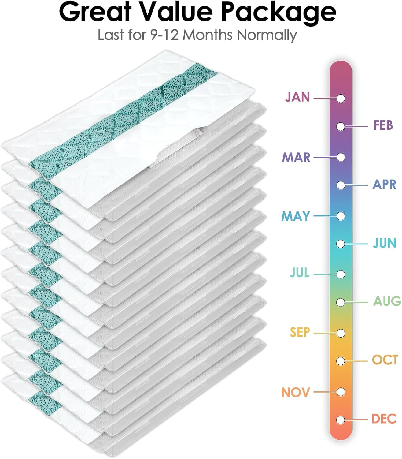 TRAHOO-(12 Pack) VM252 Disposable Mop Pad Refills Compatible with Shark ...