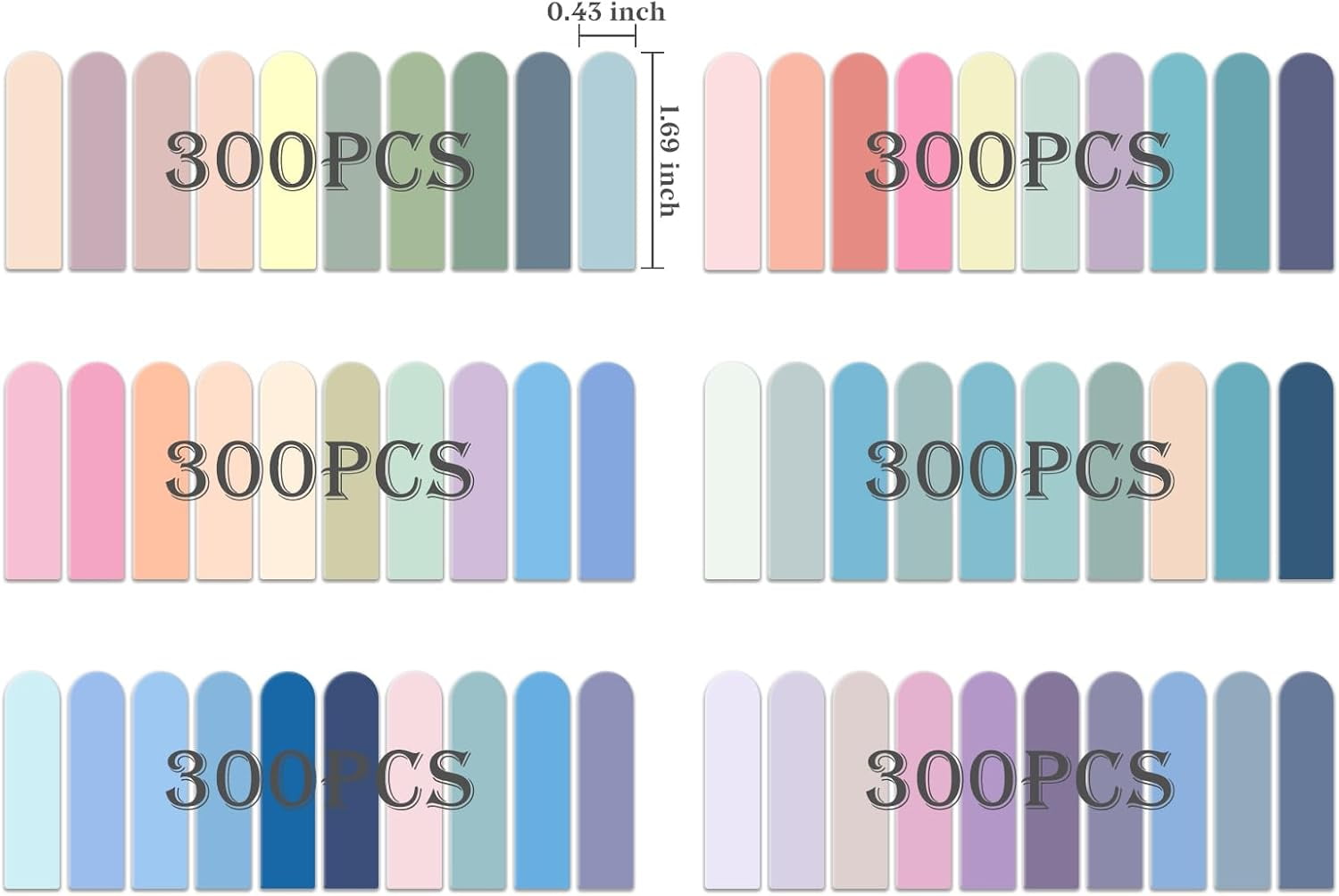 TRAHOO-1200Pcs Clear Sticky Tabs, Writable Transparent Book Tab for ...