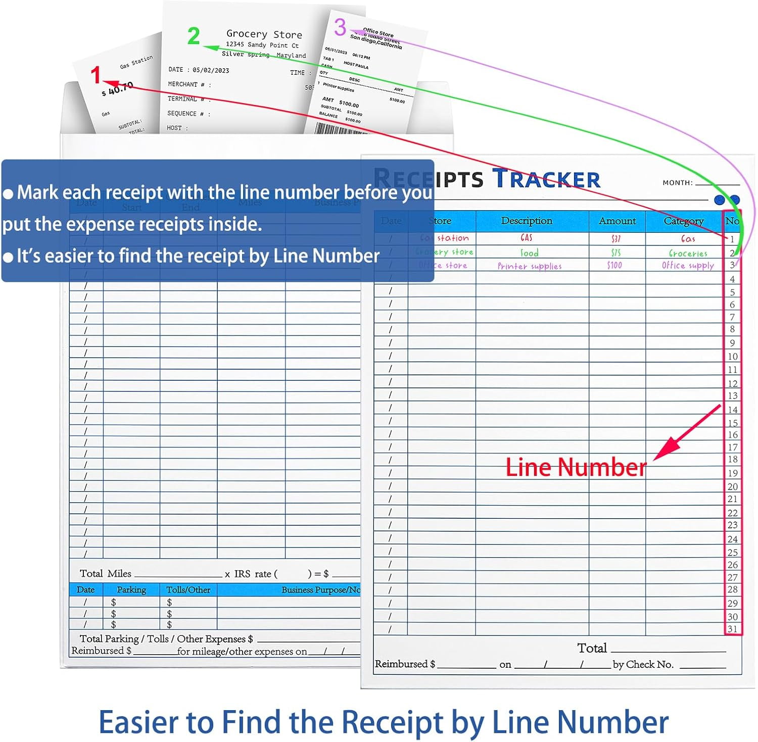 TRAHOO-12pcs Receipt Storage & Expense Organizer Envelopes (202lb Kraft ...
