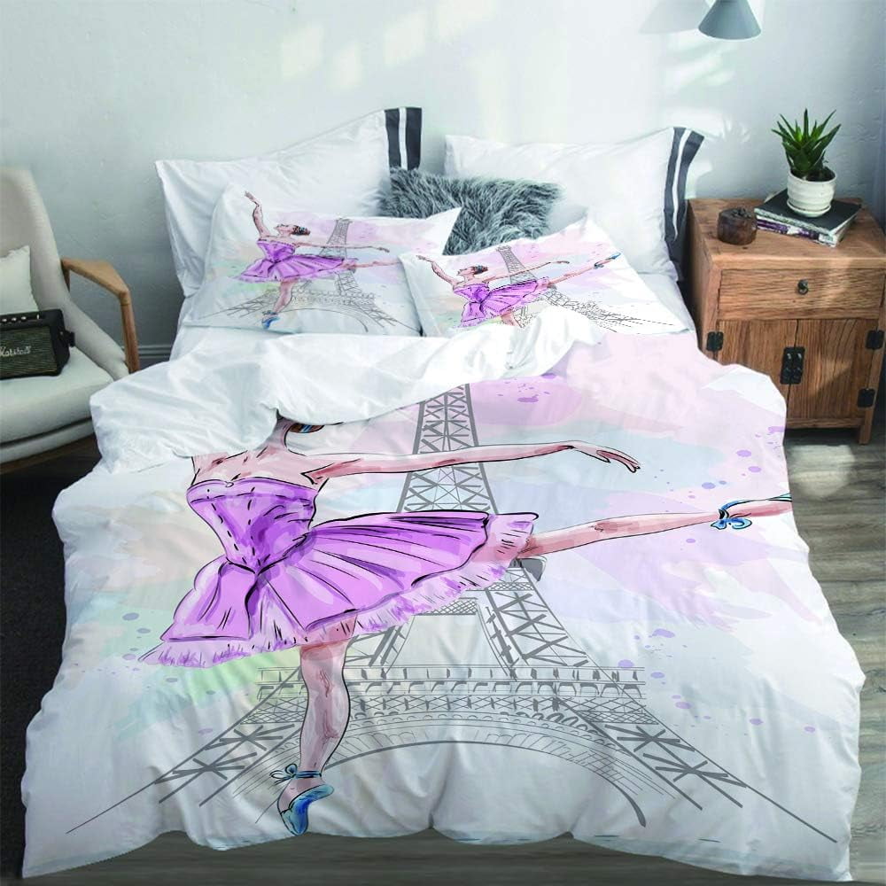 TRAHOO-140x200cm-Adult Bedding Set, Duvet Cover, Beautiful Ballerina ...