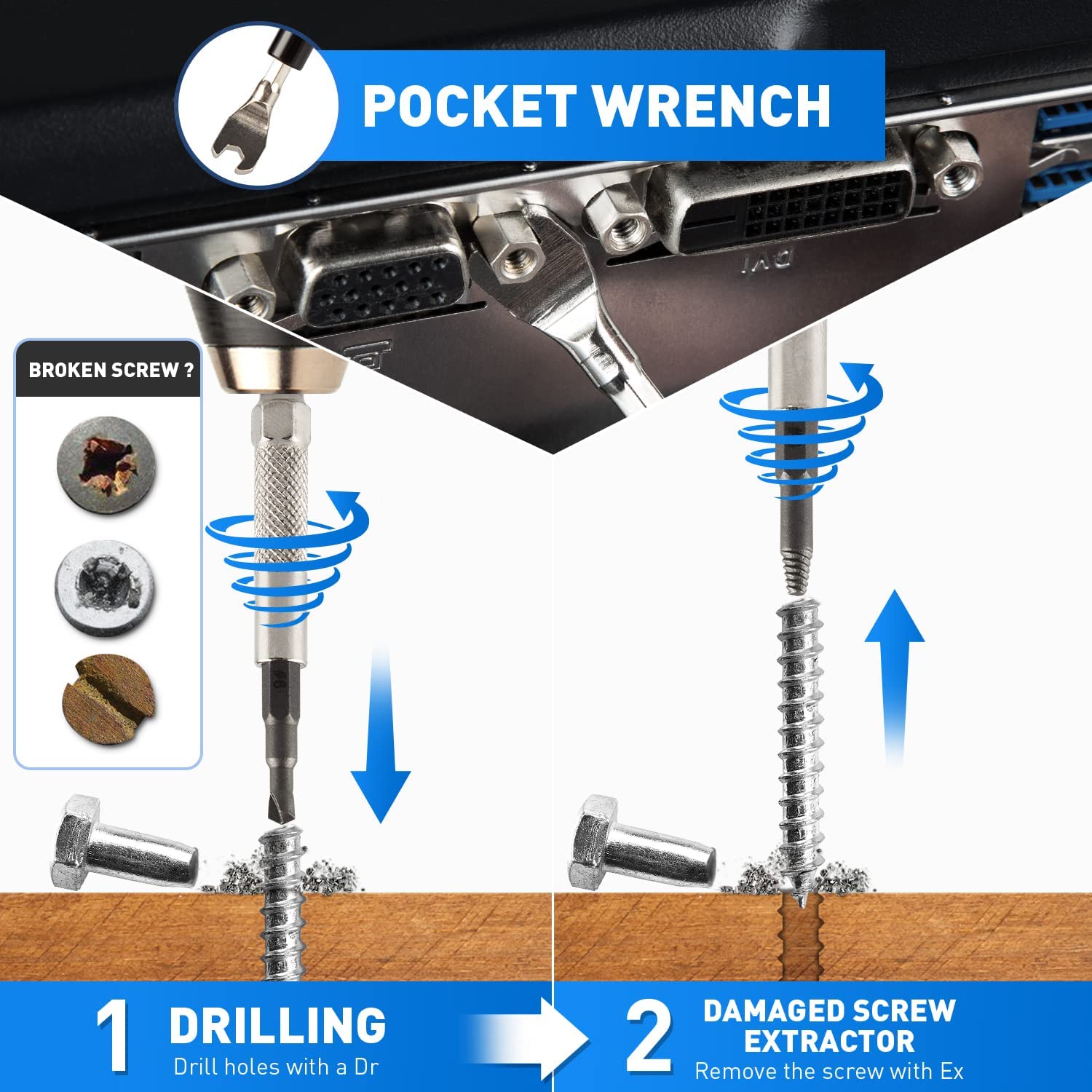 TRAHOO-145 in 1 Precision Screwdriver Set, Mini Wrench Damaged Screw ...