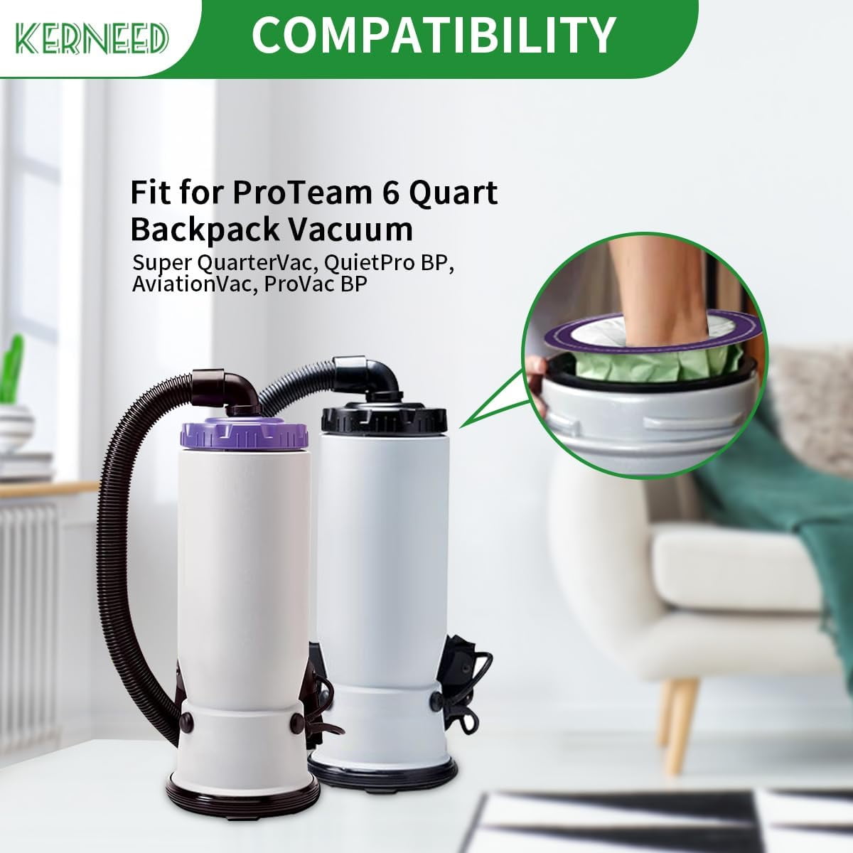 TRAHOO-15 Pack 100431 Micro Filter Bags Replacement for ProTeam 6 Quart ...