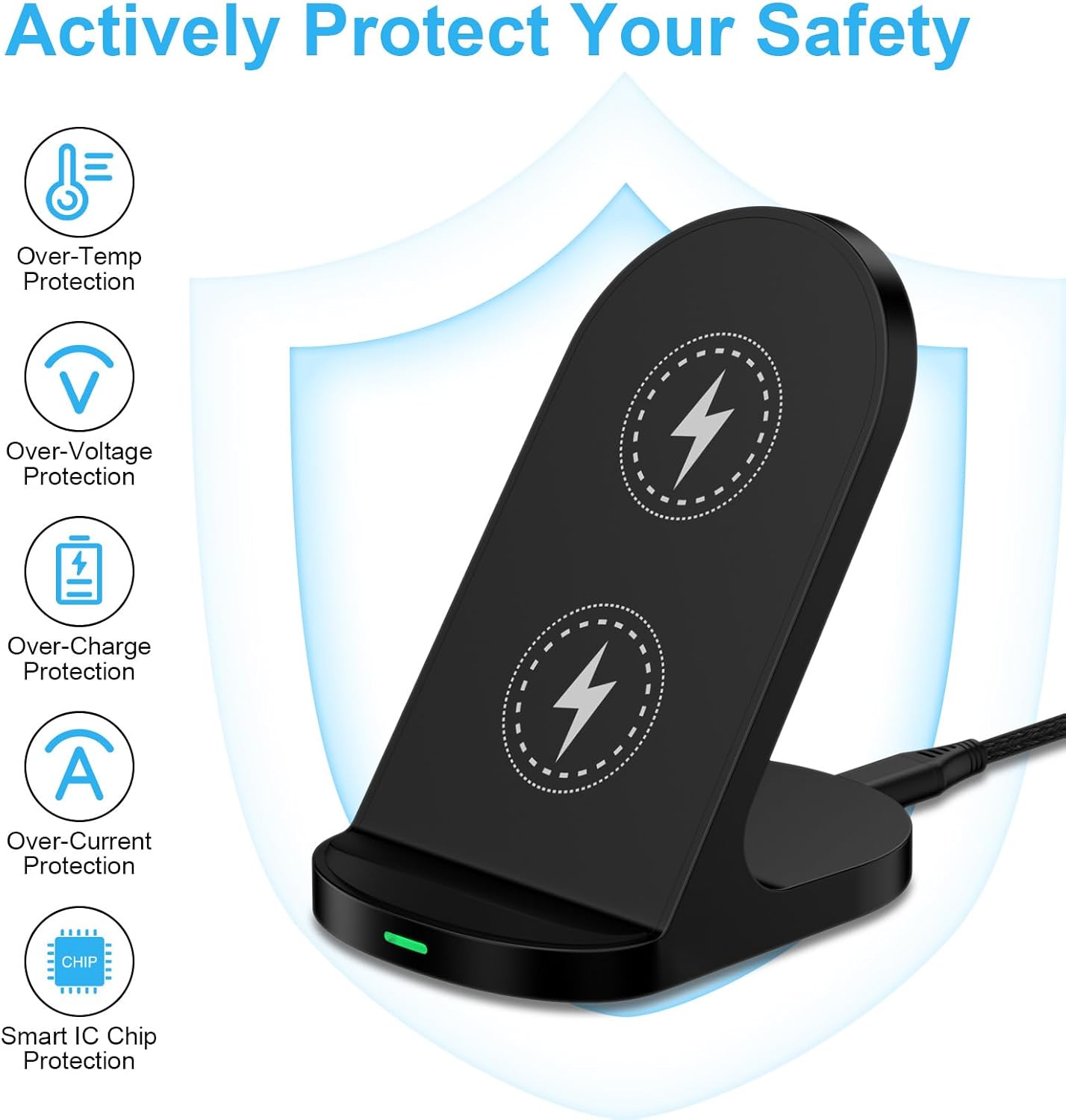 TRAHOO-15W Fast Wireless Charger Phone Charging Stand for Google Pixel ...