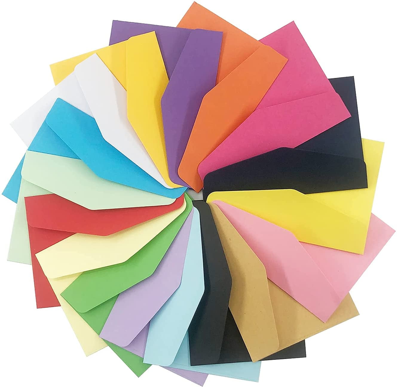 TRAHOO-170 Pack Mini Envelopes 17 Assorted Colors for Gift Card ...