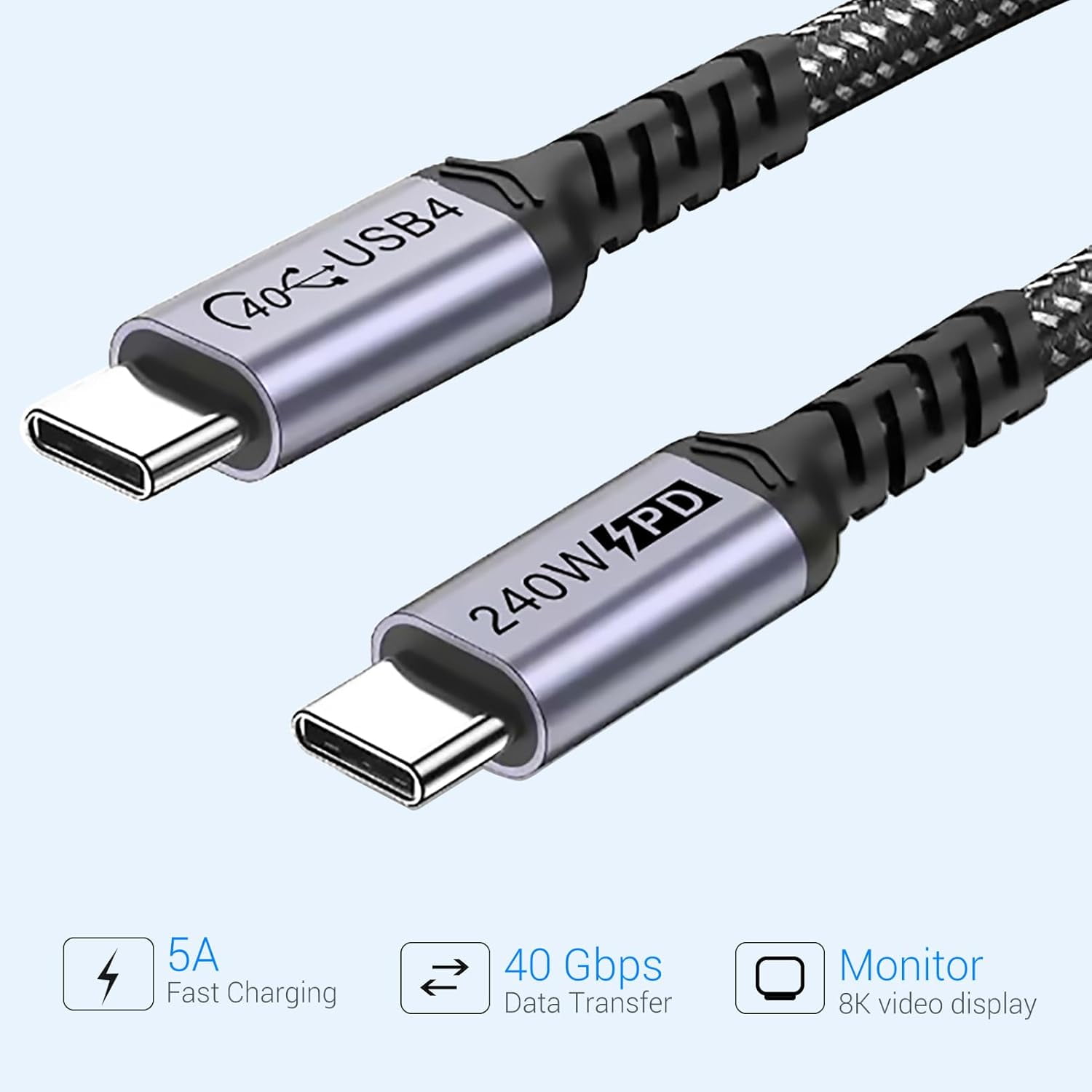 Thunderbolt 4 Cable Usb C To Usb C Mua , 40Gbps Thunderbolt Cable 100W ...