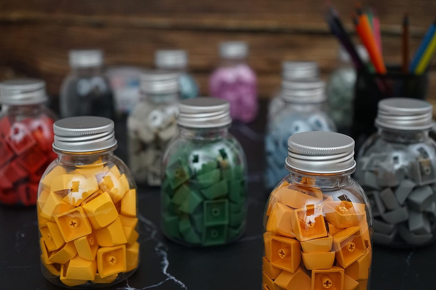 TRAHOO-1U Orange Blank XDA keycap 37 Keys PBT Keycaps for Mechanical ...