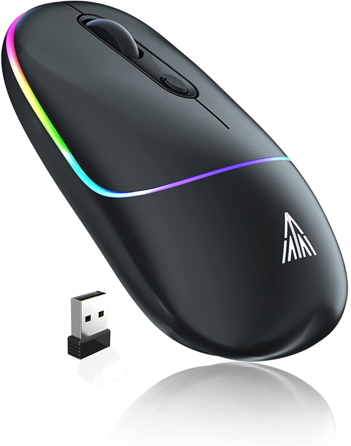 TRAHOO-2.4GHz Wireless Mouse, Adjustable 1600 DPI,Rechargeable Wireless ...