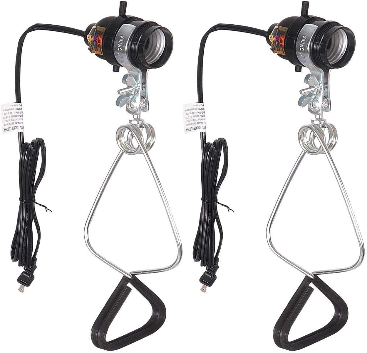 TRAHOO-2-Pack 18/2-Gauge Brooder and Heat Clamp Lamp with Bakelite ...