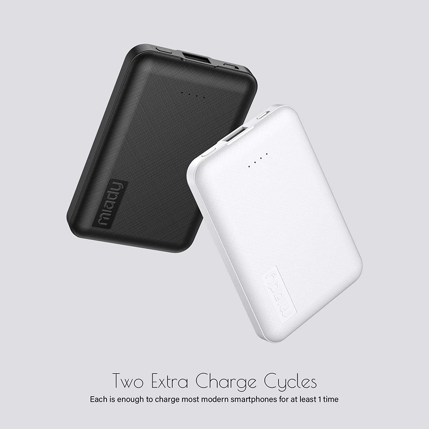 TRAHOO-2-Pack 5000mAh Mini Portable Charger, 5V 2.4A USB-C Output Fast ...