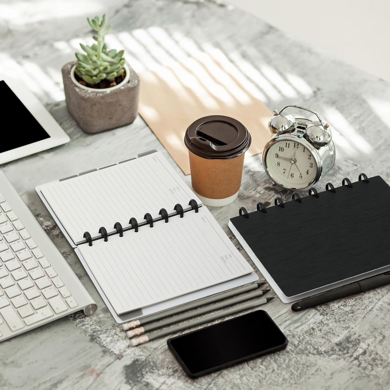 TRAHOO-2 Pack Discbound Notebook Customizable Spiral Journal Refillable ...