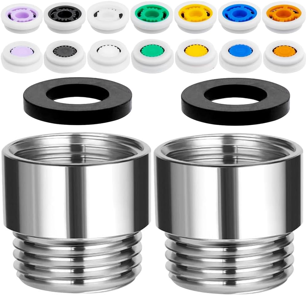 TRAHOO-2-Pack Shower Flow Reducer Limiter Set Water Flow Saver Adapter ...
