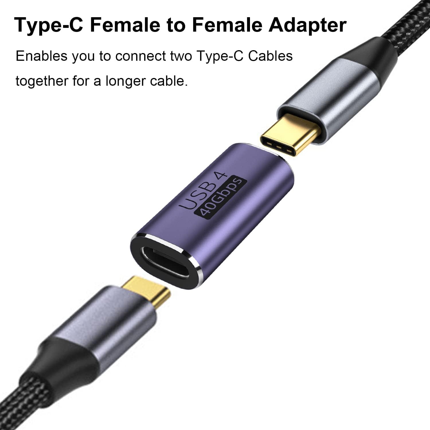 TRAHOO-2 Pack USB C Female to Female Adapter, USB Type C Coupler ...