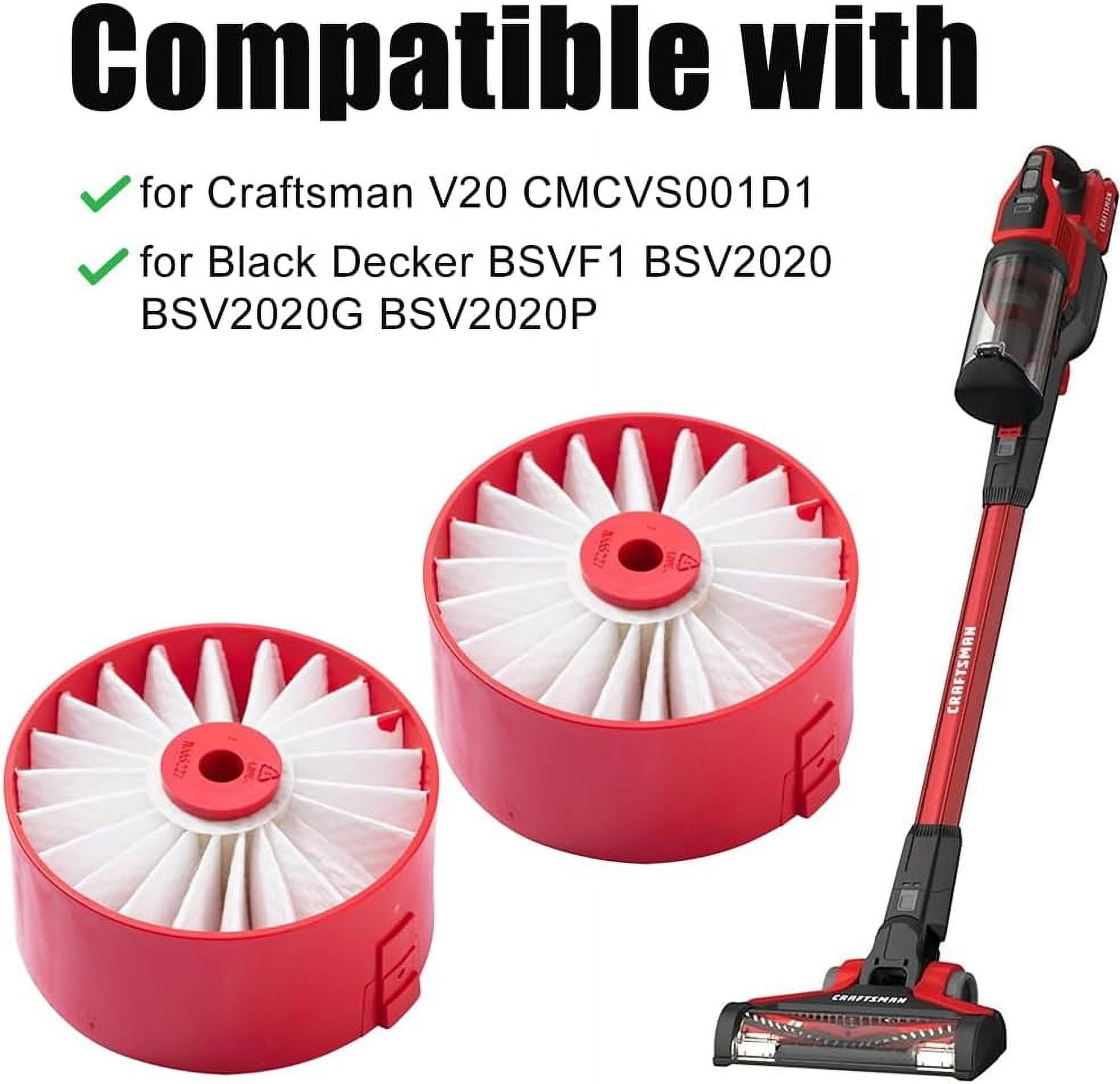 TRAHOO-2 Replacement Filters for Craftsman V20 Cordless Stick Vacuum ...