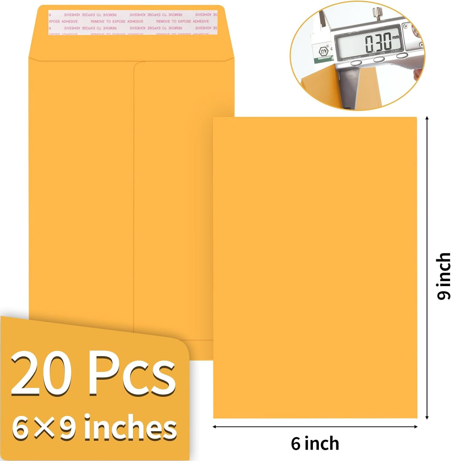 TRAHOO-20 Pack Catalog Envelopes Self Seal, 6 x 9 Inches Catalog ...