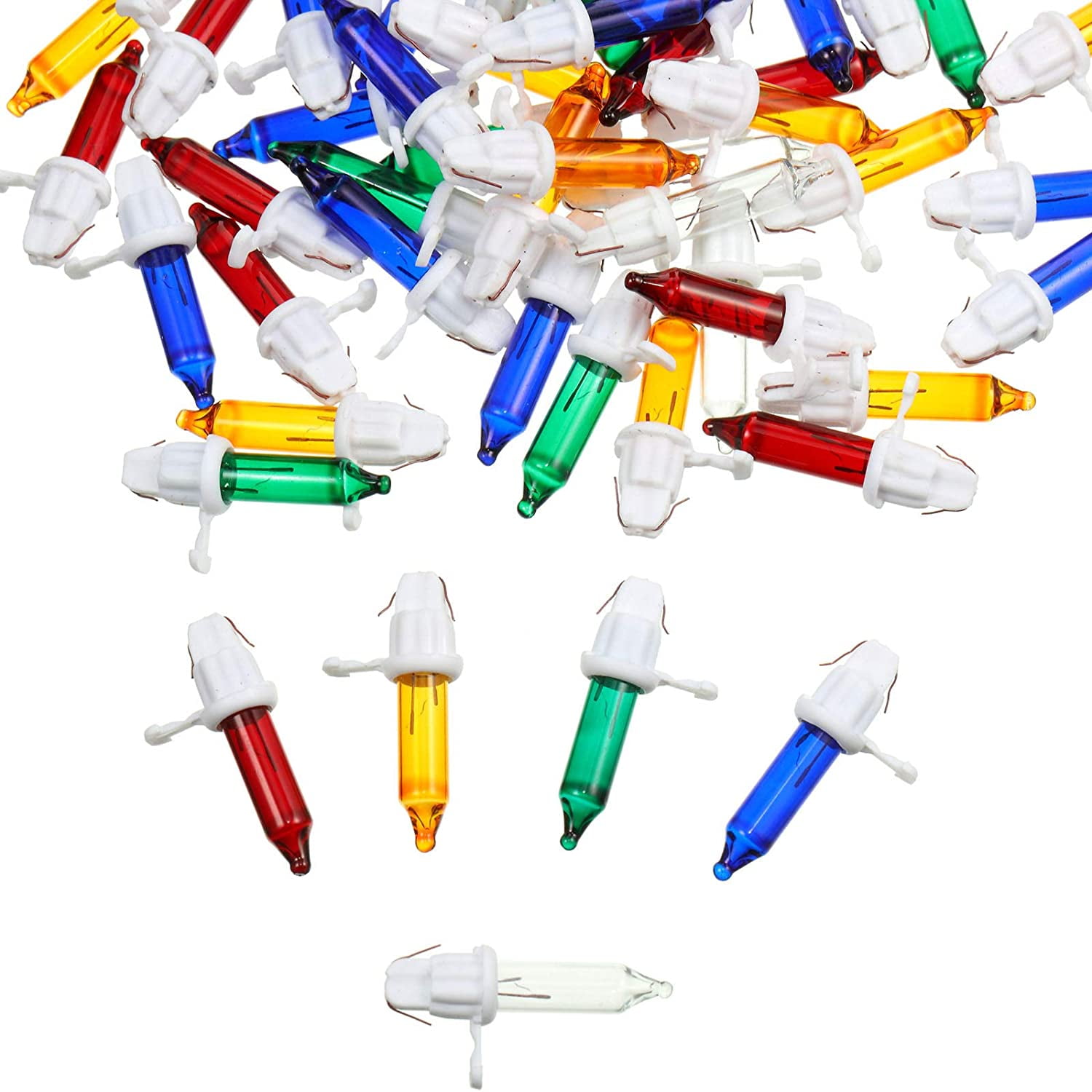 TRAHOO-200 Count Replacement Christmas Tree Light Bulbs 2.5v 0.425 Watt ...