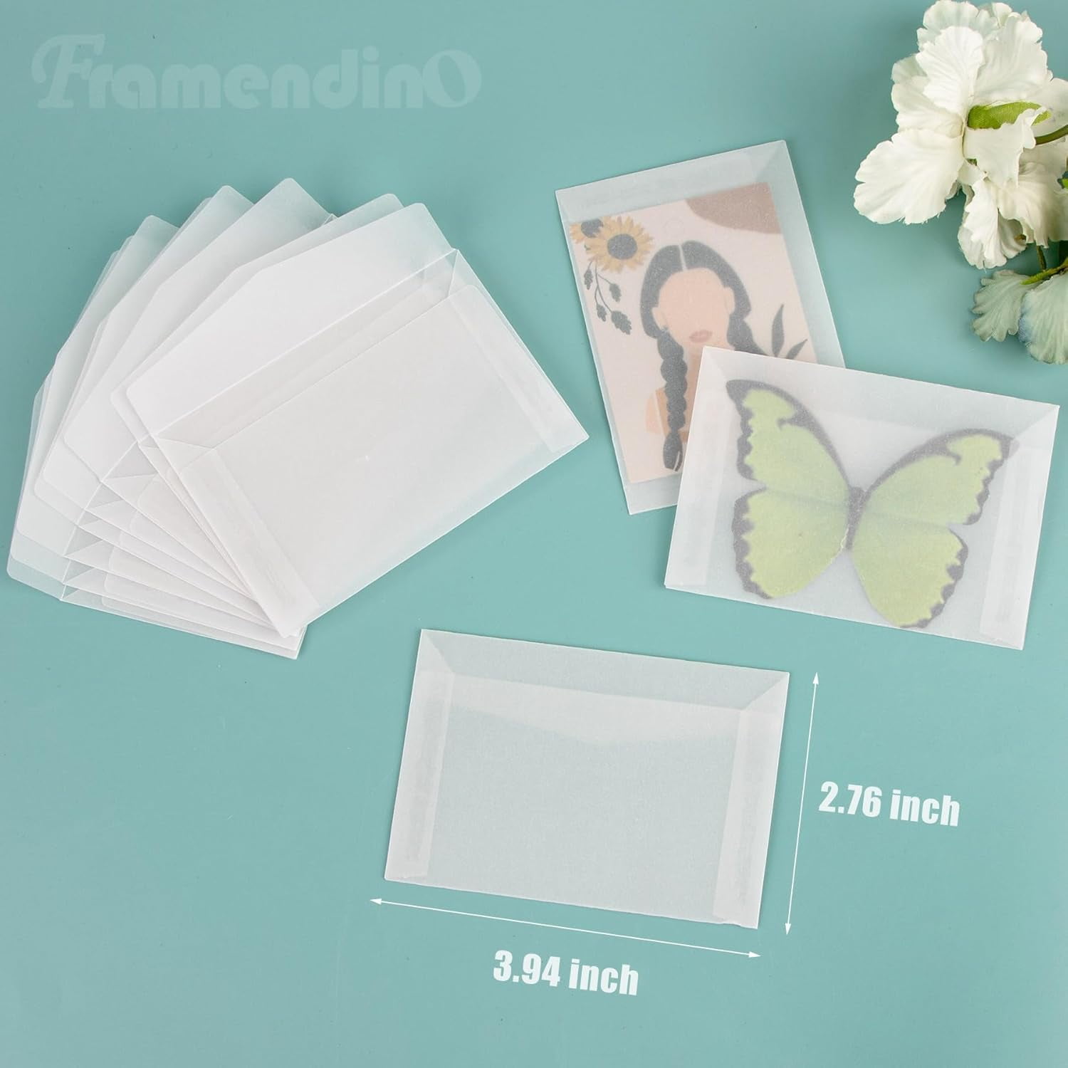 TRAHOO-, 200 Pack Glassine Envelopes Mini Lotto Lottery Ticket Holders ...