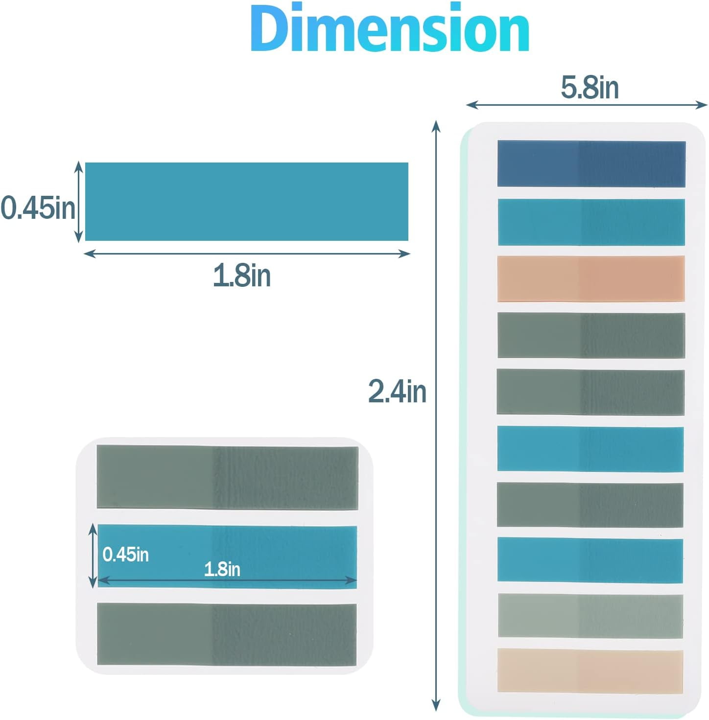 TRAHOO-2000pcs Book Tabs Sticky Tabs for Office Supplies, Stickers ...