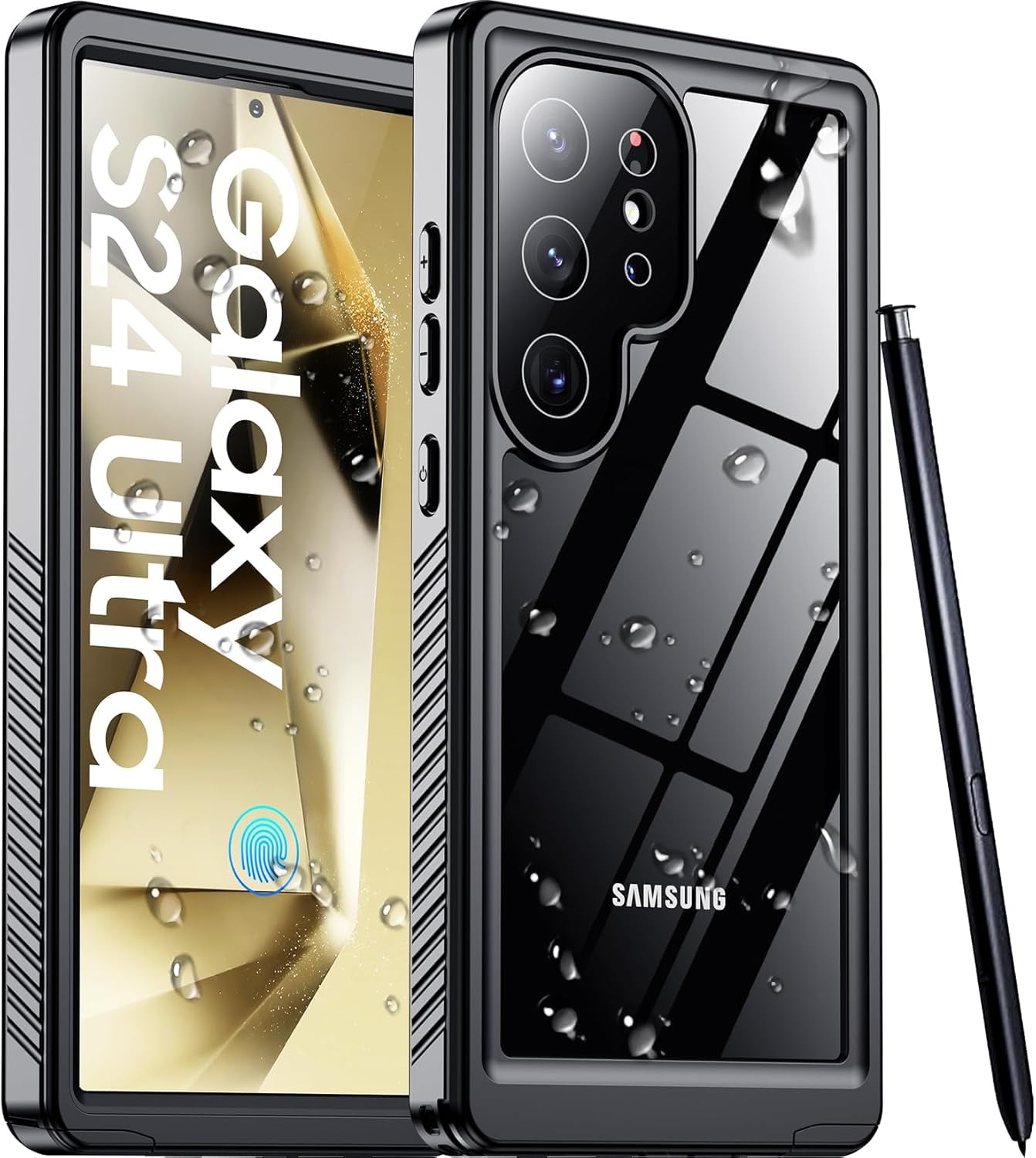 TRAHOO-2024 New for Samsung Galaxy S24 Ultra Case Waterproof, [Built-in ...