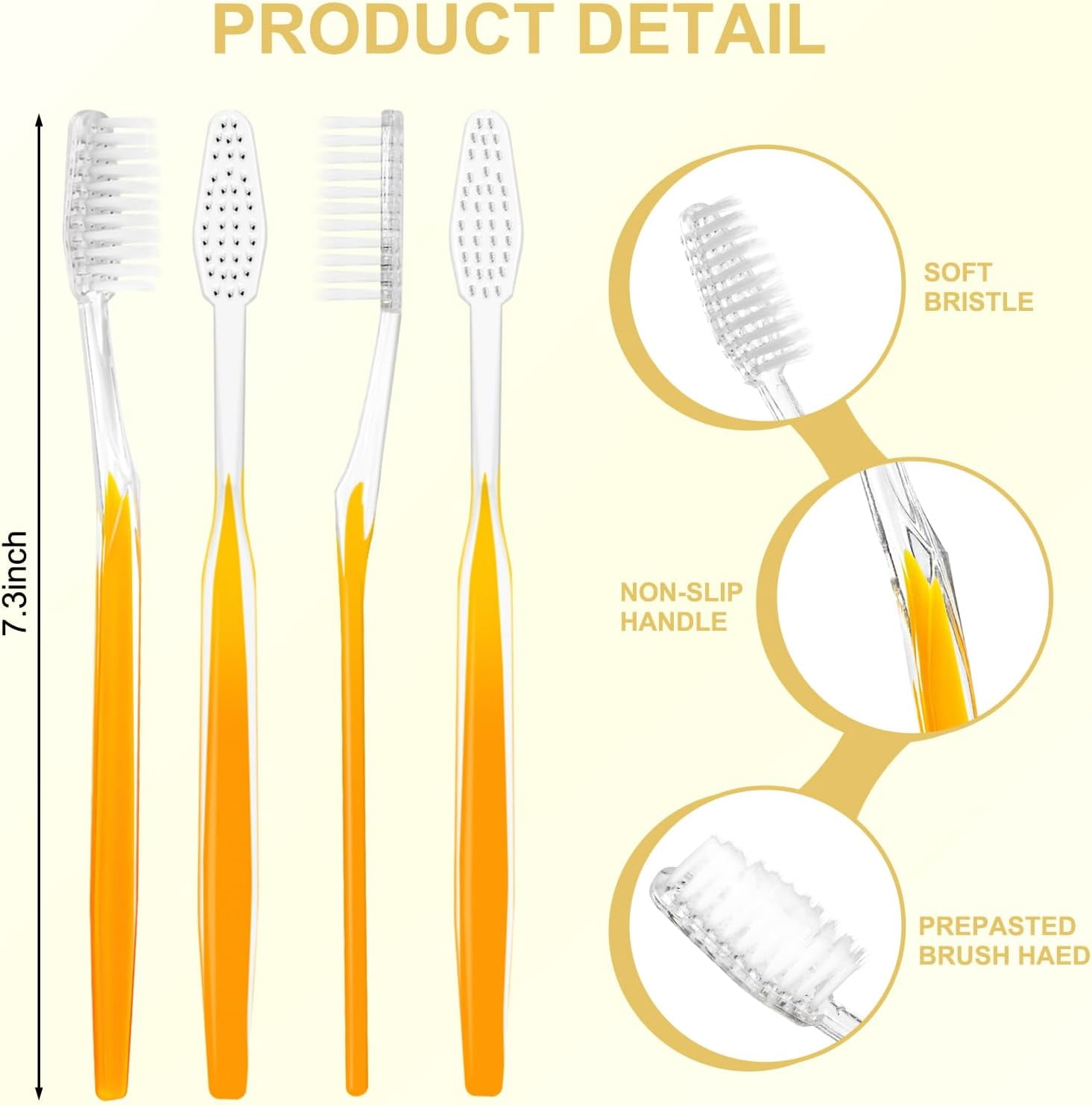 TRAHOO-20pcs Prepasted Disposable Toothbrushes Bulk Individually ...