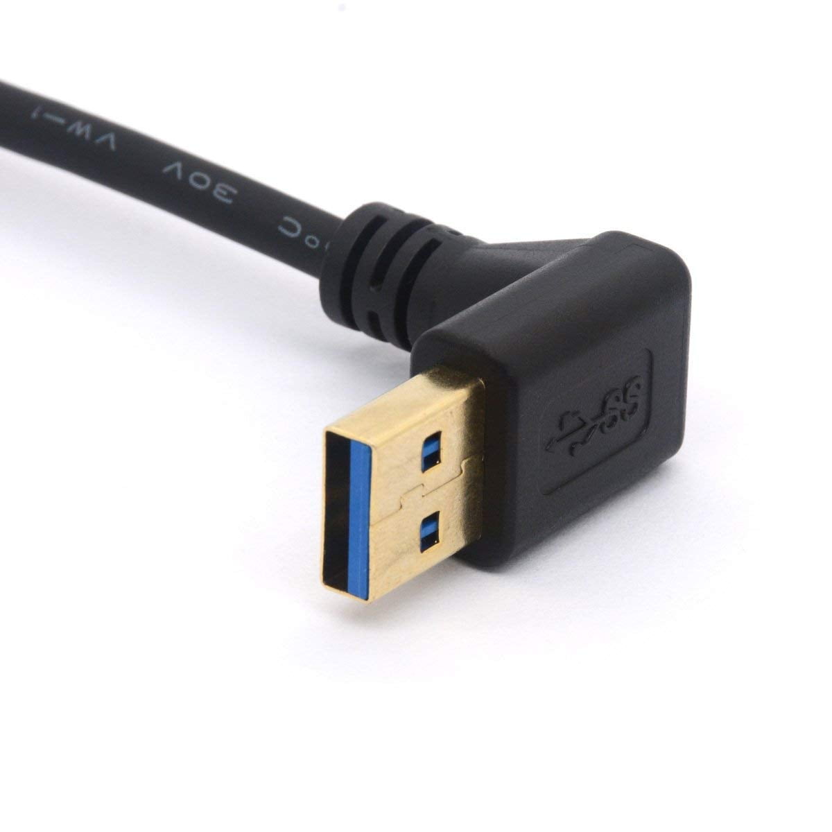 TRAHOO-25CM USB Type C Extension Cord Gold Plated USB 3.0 Male to 90 ...