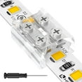 TRAHOO-26 Pack LED Connector 2 Pin 10mm Solderless LED Tape Light ...