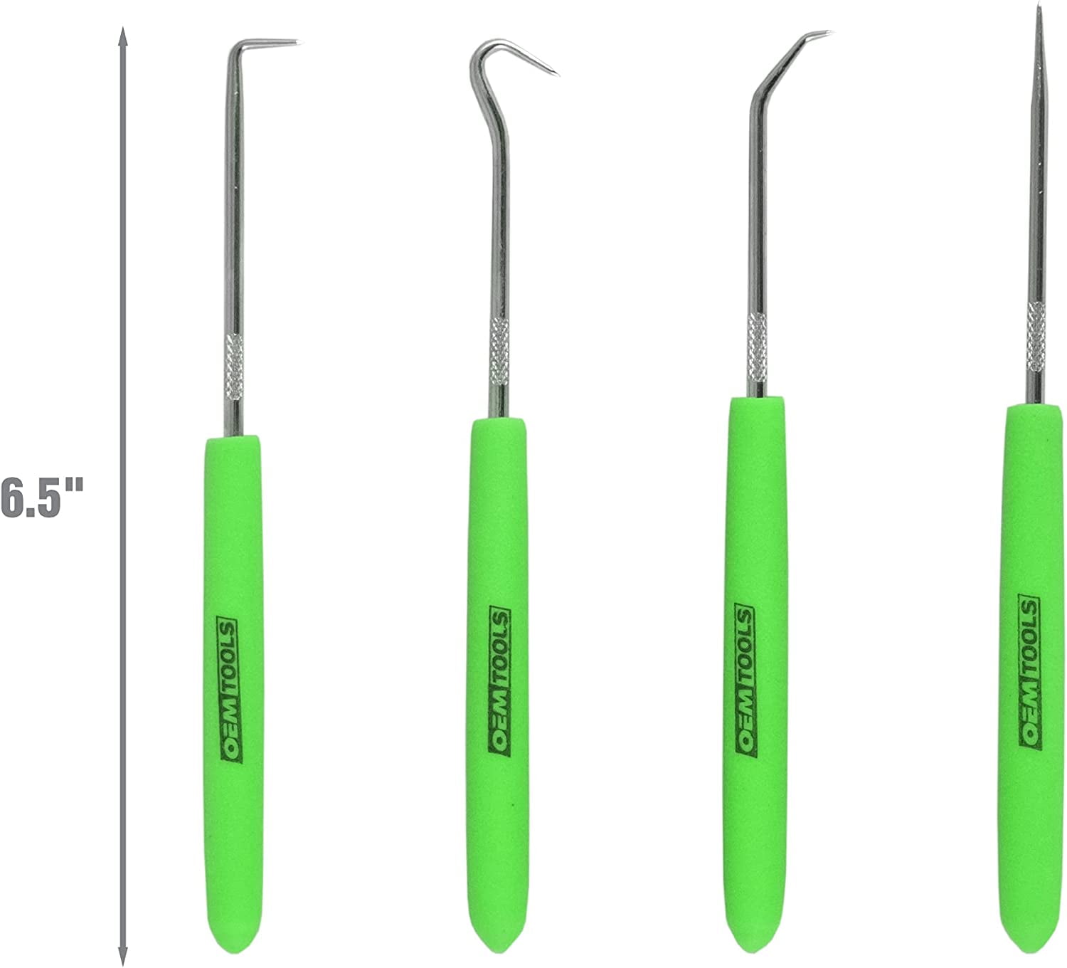 TRAHOO-26535 4 Piece Hook and Pick Set, Green Handled Pick Tool Set ...