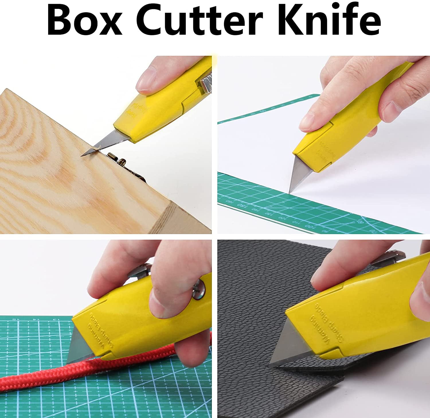 TRAHOO-2Pack Utility Knife Box Cutter Retractable Blade Heavy Duty ...