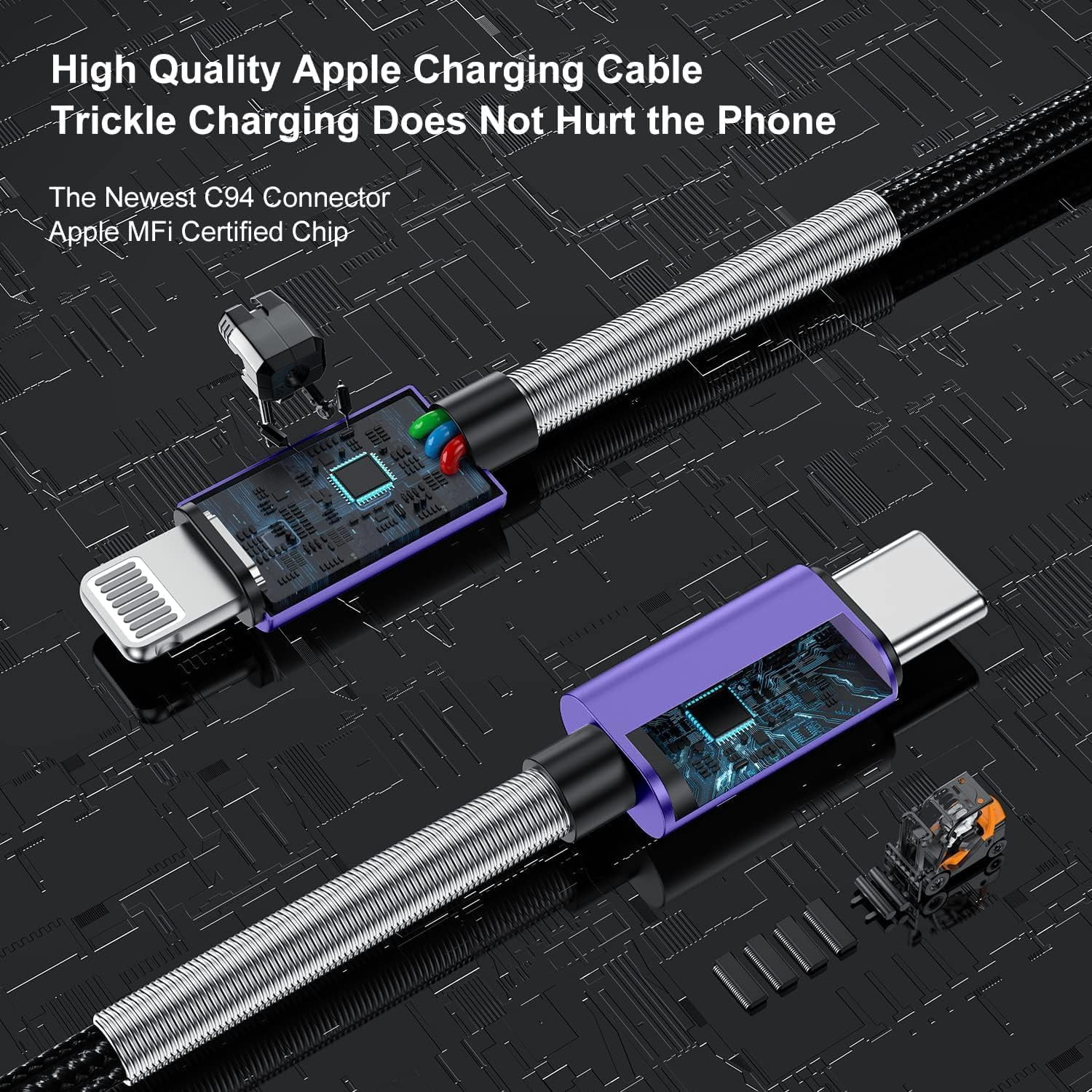 TRAHOO-2Pack iPhone Fast Charger Cable 10ft, [Apple MFi Certified ...