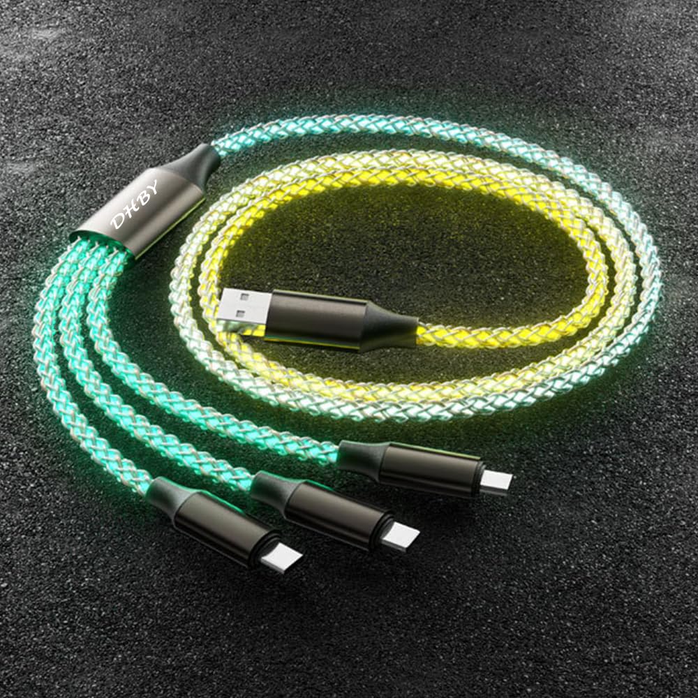 TRAHOO-3 in 1 Multi Connectors Charger Cable Micro USB/USB Type C PD ...