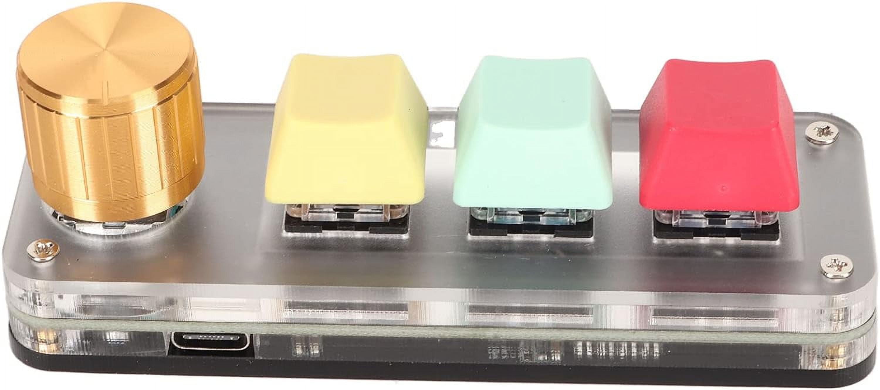 TRAHOO-3 Key Mechanical Gaming Keyboard with 1 Knob, USB C Wired Mini ...