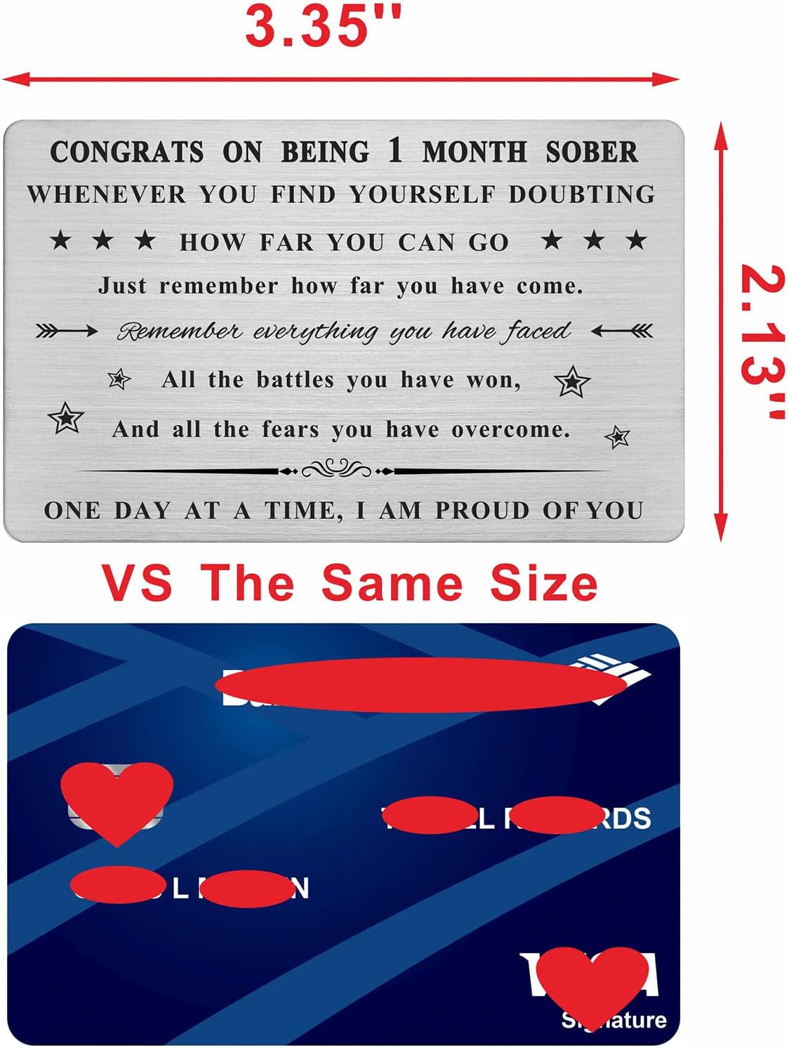 TRAHOO-30 Days Sobriety Gifts for Men Women, 1 Month Sober Wallet Card ...