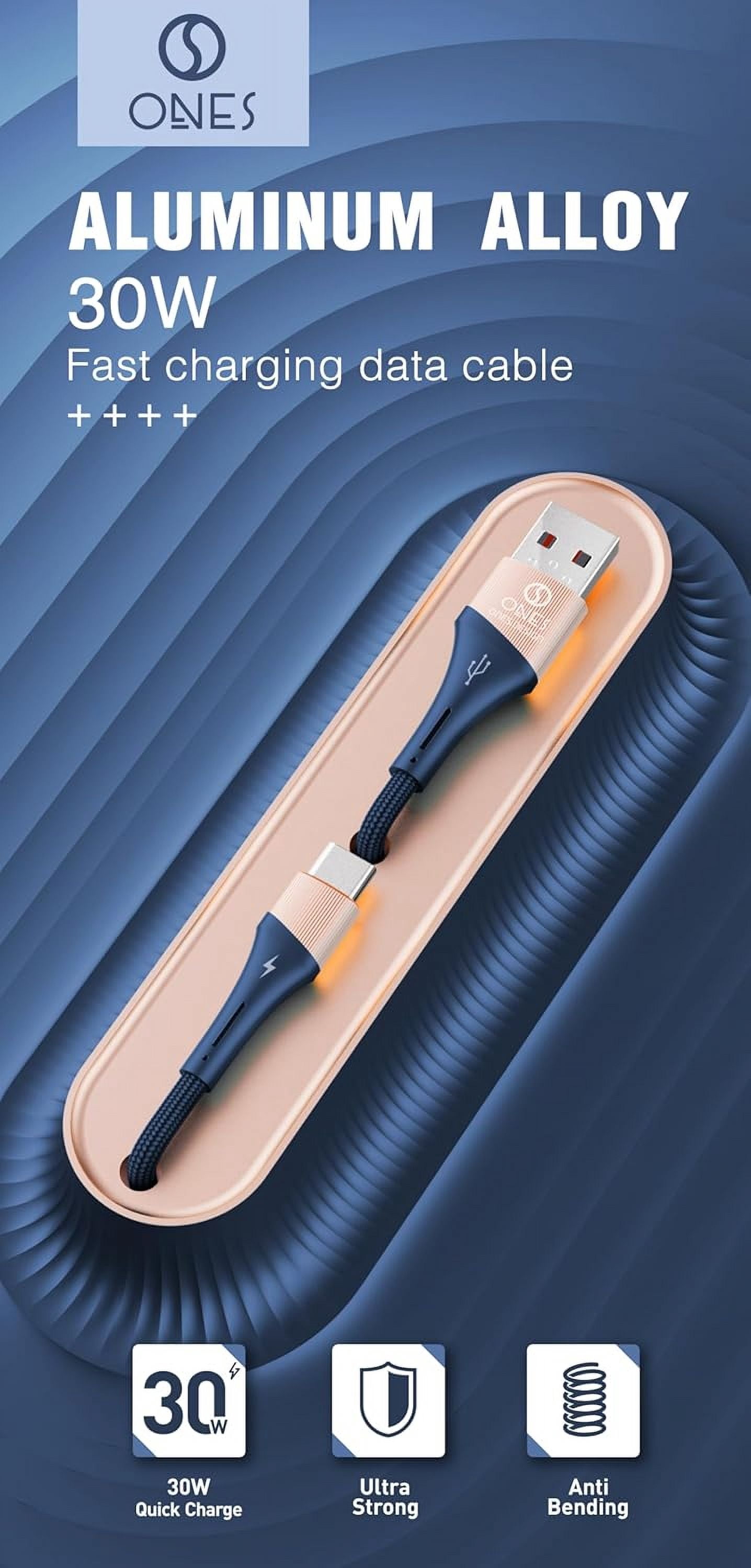 TRAHOO-30W / 6A Super Fast Charging Cable USBC & USBA high Durability ...