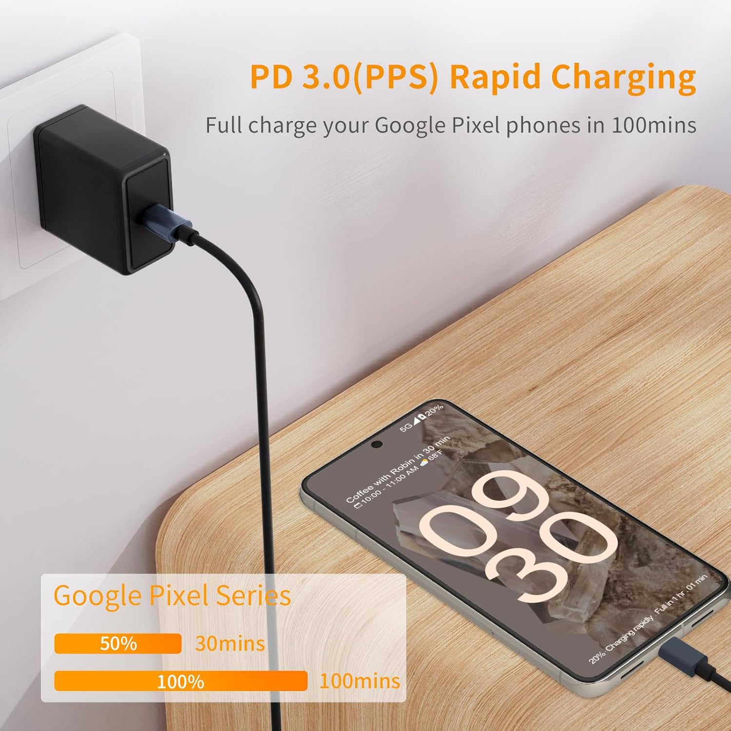 TRAHOO-30W PD USB C Fast Charger, Fast Charging Power Charger for ...