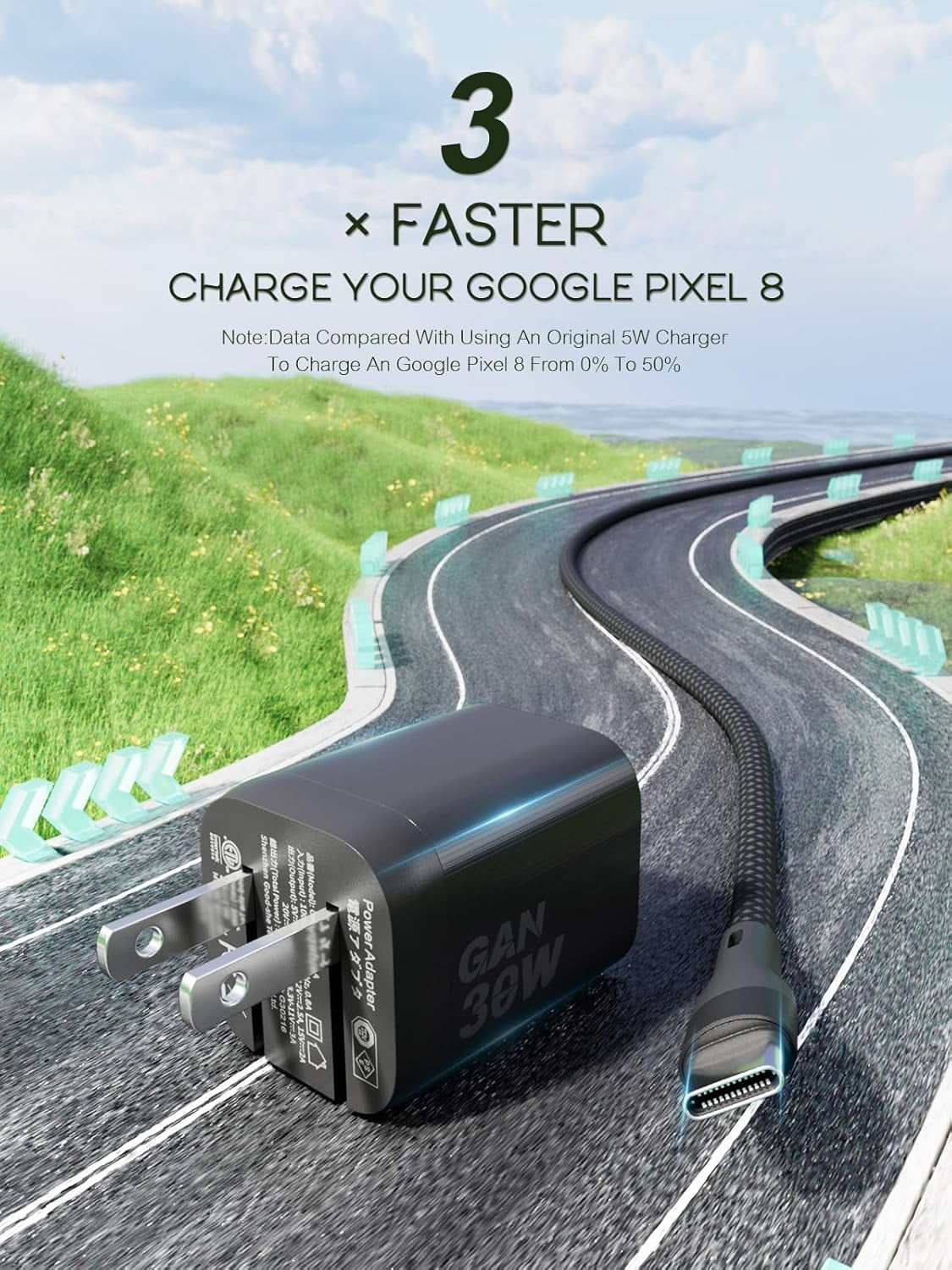 TRAHOO-30W USB C Wall Charger for Google Pixel Charger 8 7 Pro 7 7a 6 Pro 6a 6 Phone Adapter ...