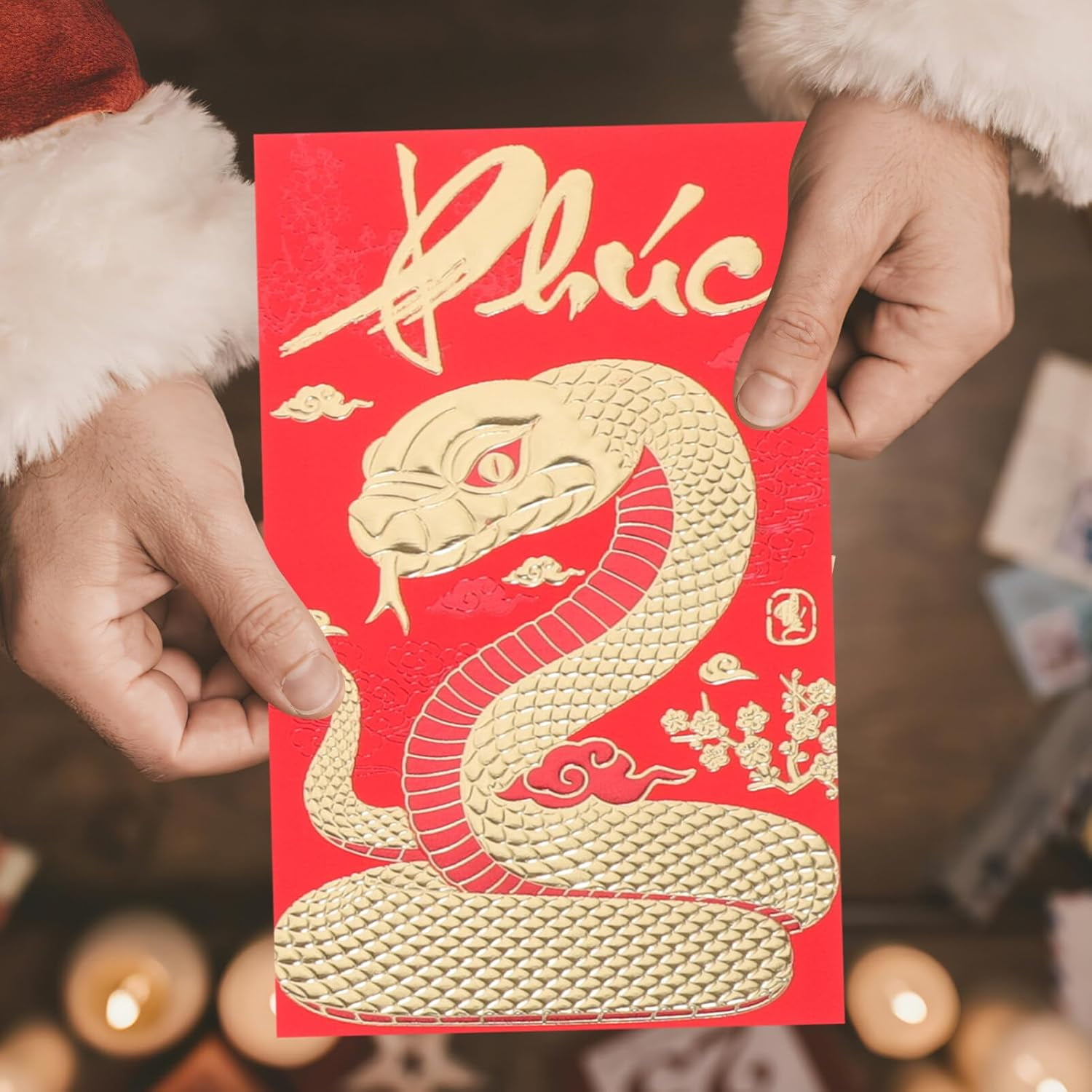 TRAHOO-30pcs Chinese New Year Red Envelopes 2025 Snake Lunar Hong Bao ...