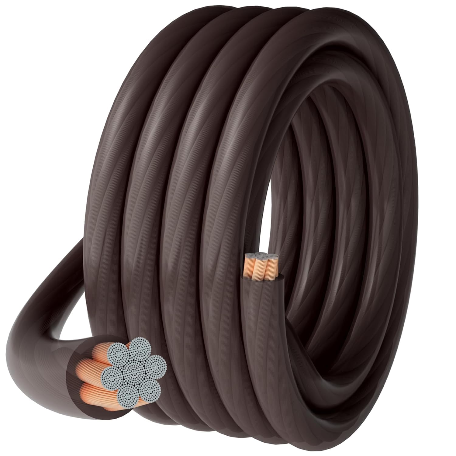 TRAHOO-4 Gauge 4 AWG 20 Ft Black Power/Ground Wire Cable, True Spec ...