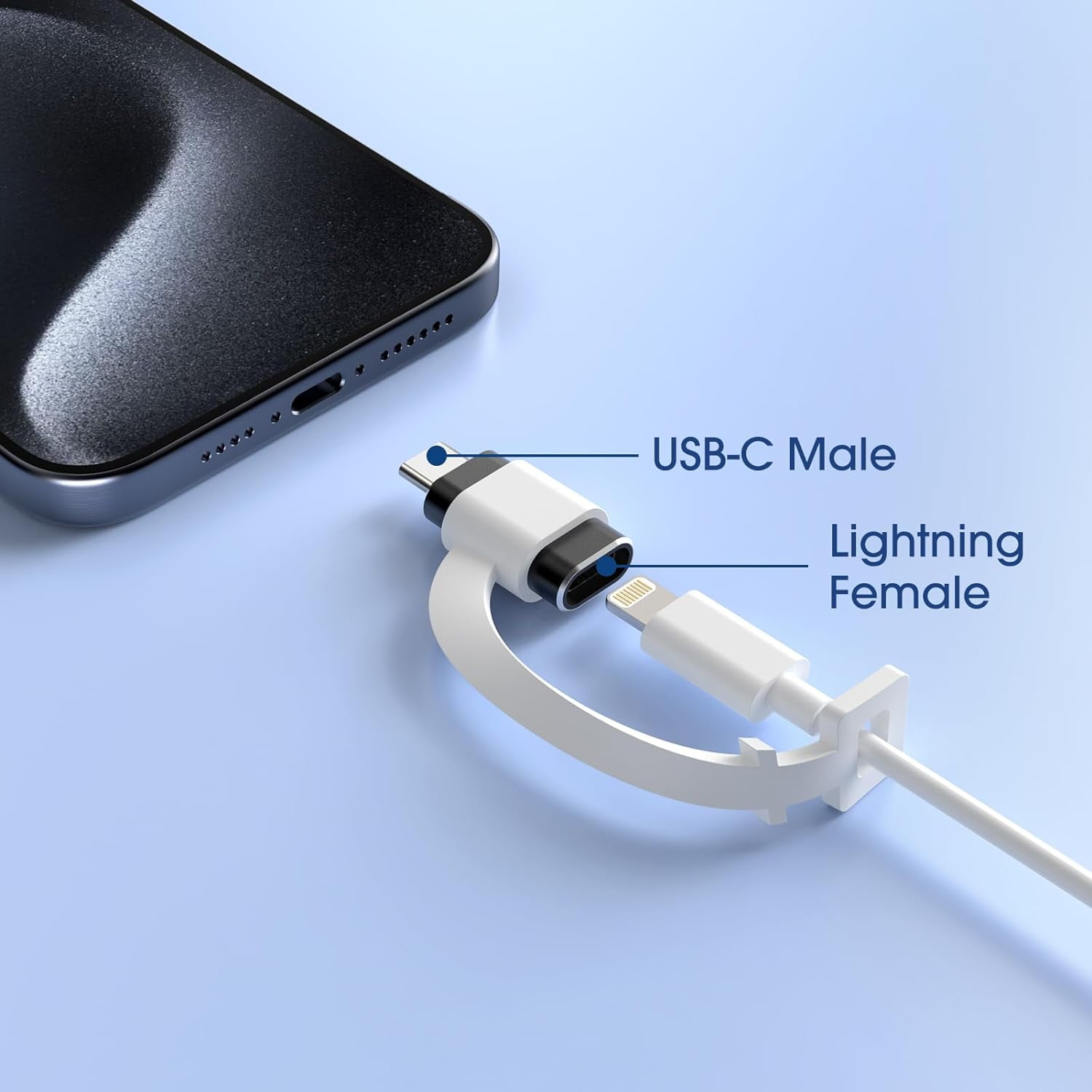 TRAHOO-4 Pack Lightning to USB-C Adapter, PD Fast Charging Compatible ...